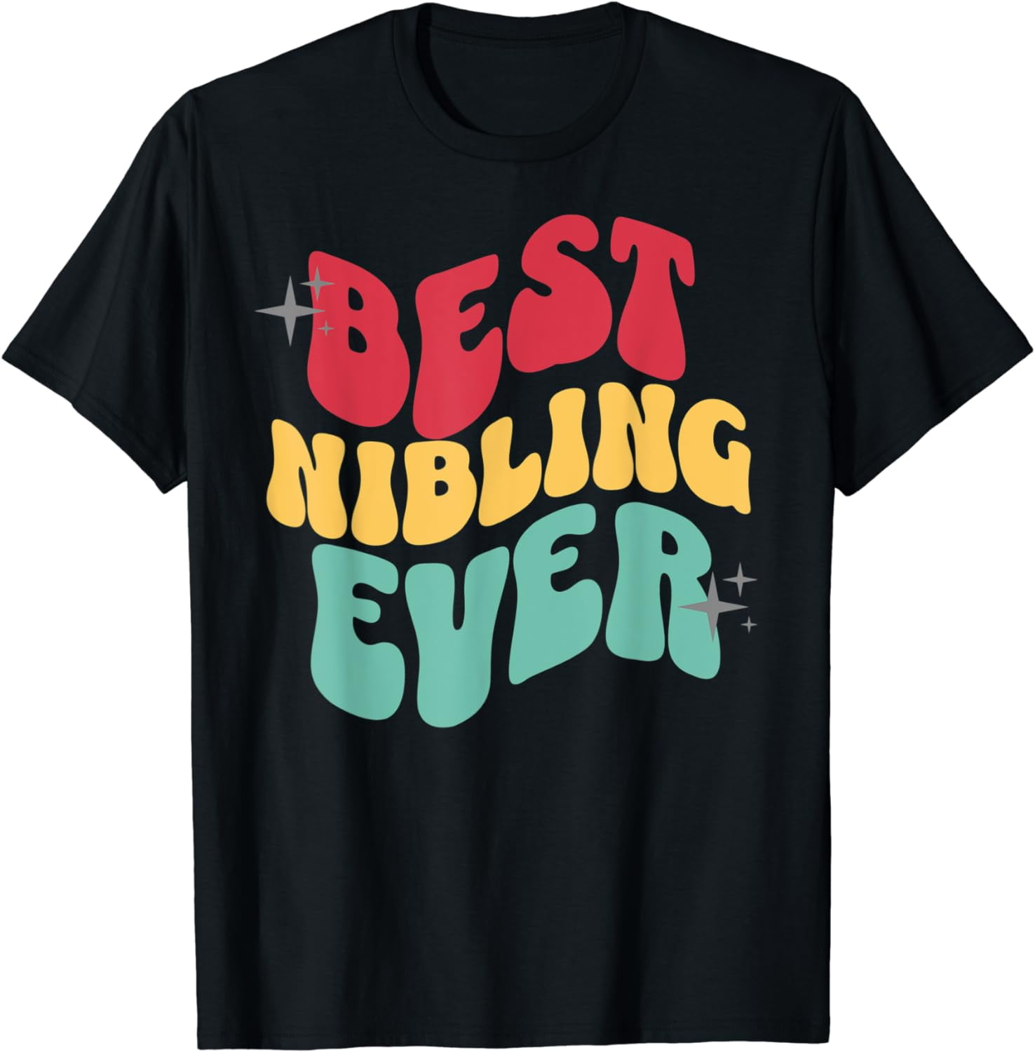 Best Nibling Ever Gender Neutral Nephew Niece Retro Groovy T-Shirt ...