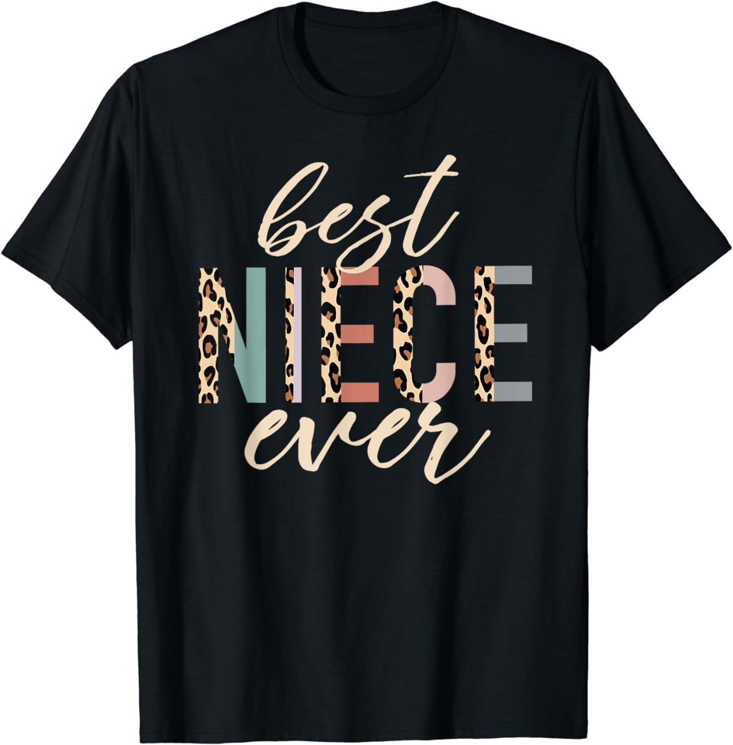 Best Niece Ever Gifts From Auntie Leopard Print Cotton T-Shirt ...