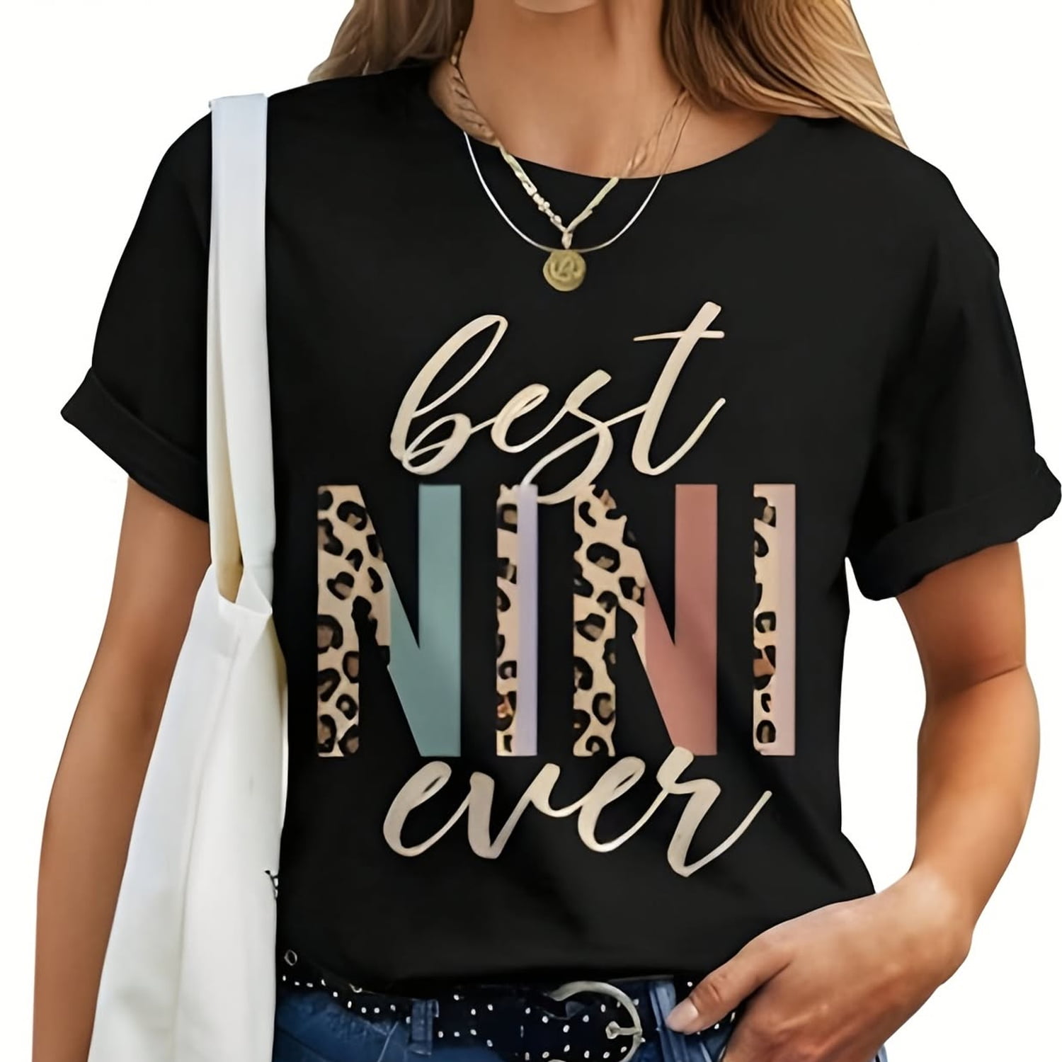 Best Nini Ever Leopard Print Mother's Day Wo T-S1Hirt - Walmart.com