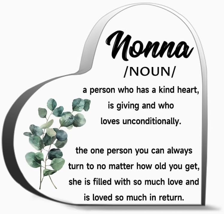 Best Nonna Gift For Grandma Nonna Definition Eucalyptus Plaque Acrylic ...