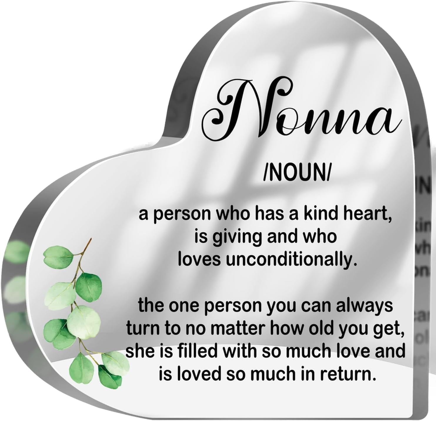 Best Nonna Gift for Grandma Nonna Definition Eucalyptus Plaque Acrylic ...