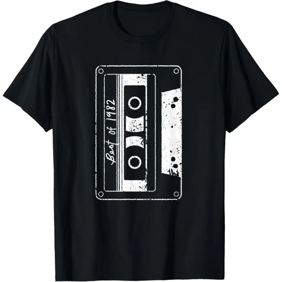 Best Of 1982 Vintage 80s Tape Cassette Funny DJ Birthday Gift Unisex T ...