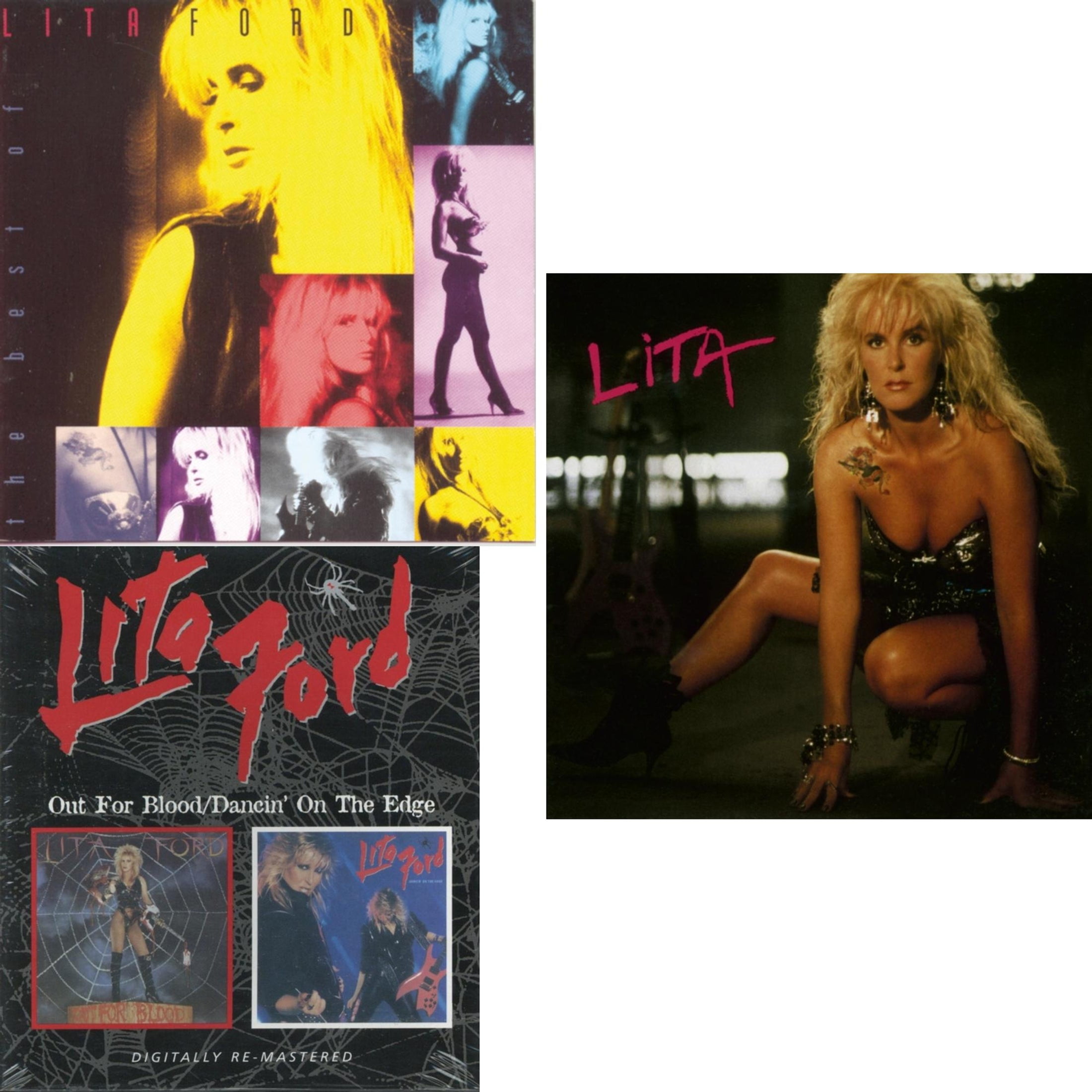 Best Of Lita Ford & Out For Blood / Dancin On The Edge (Remastered) & Lita [CD Bundle] - Walmart.com