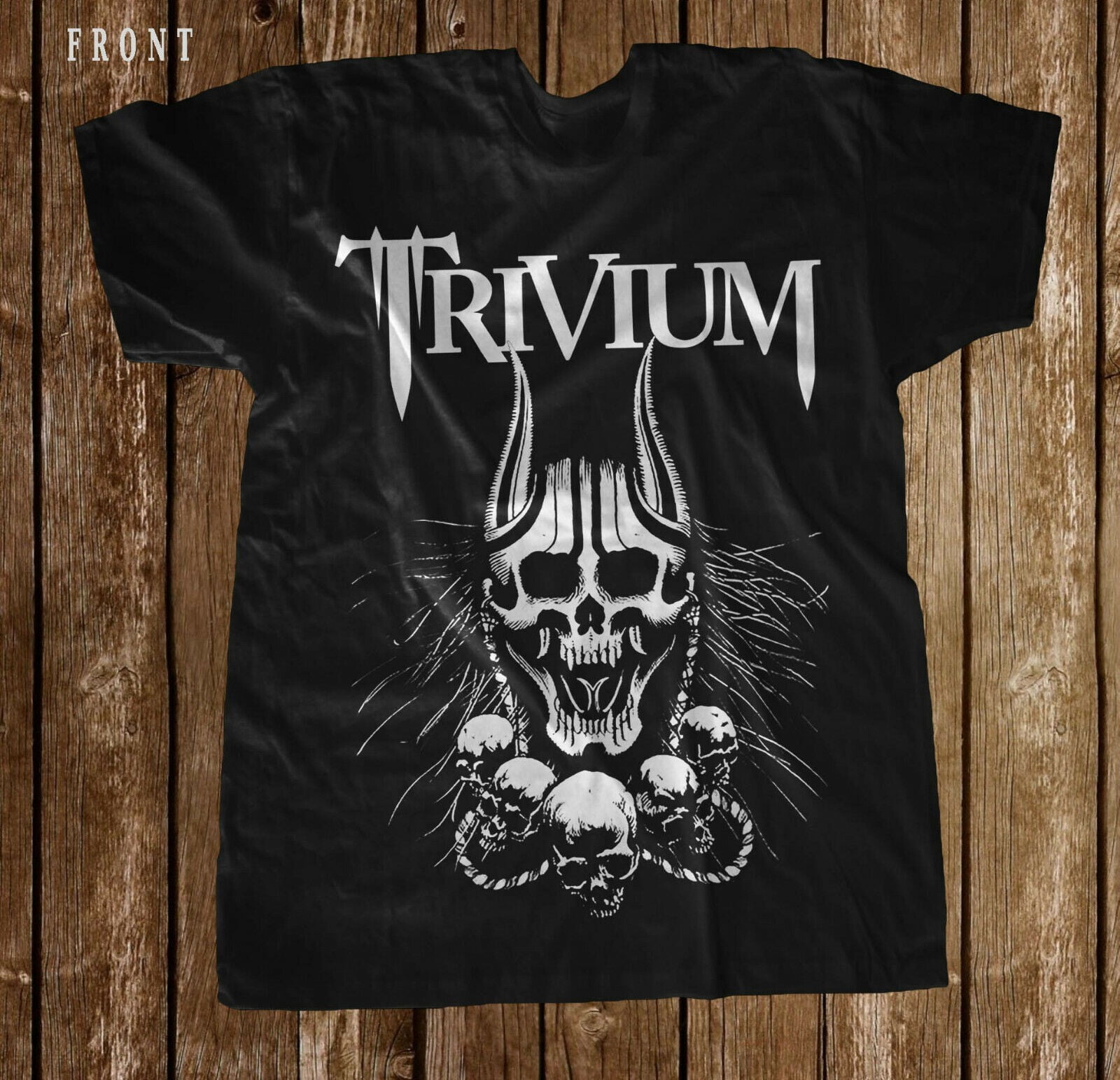 Best Of Vtg Trivium Band Skull Short Sleeve Cotton Unisex Black Tee Shirt JU181 - Walmart.com