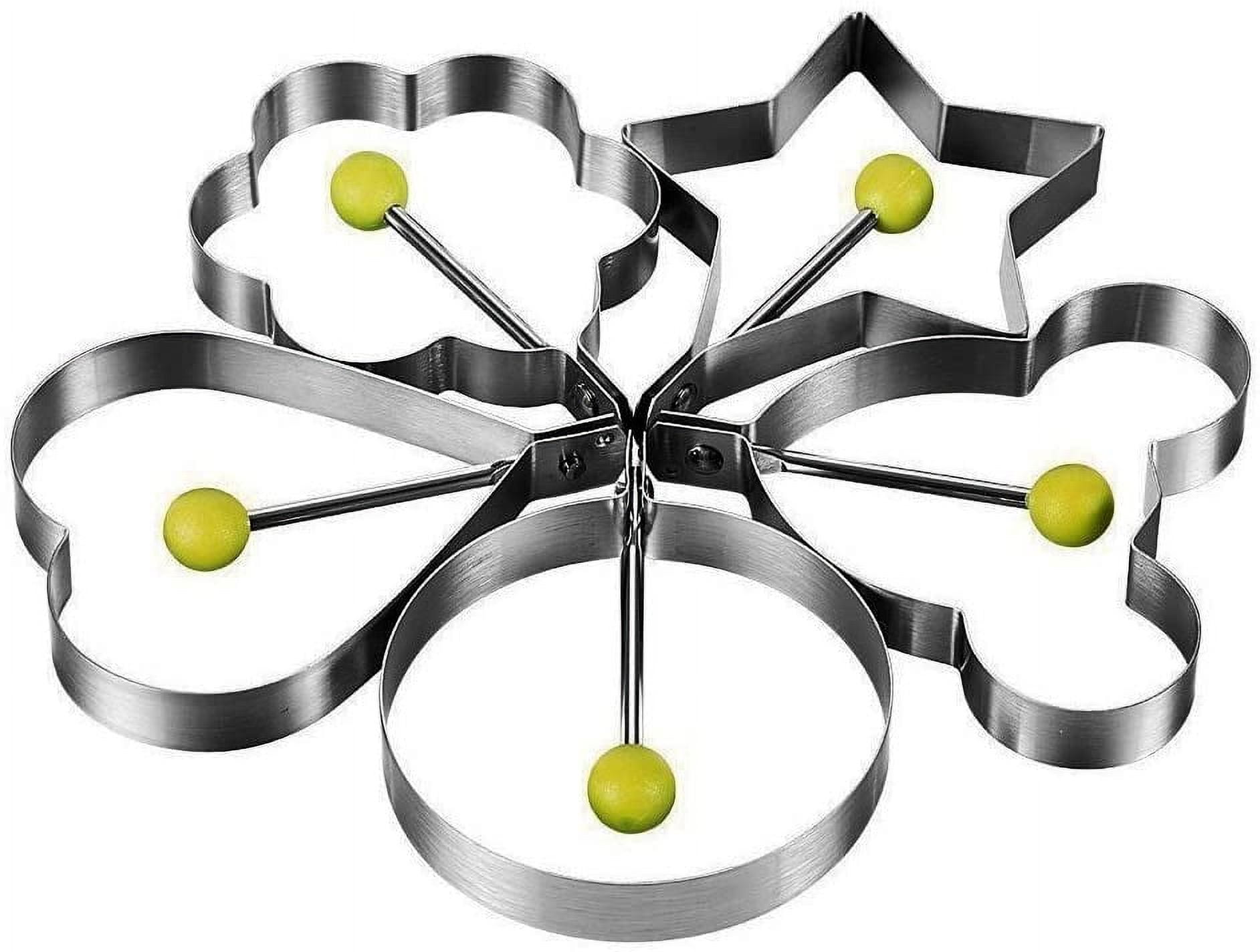 Best Pancake Mold Stainless Steel Fried Egg Kitchen Tool (Set Of 4 or 5 ...