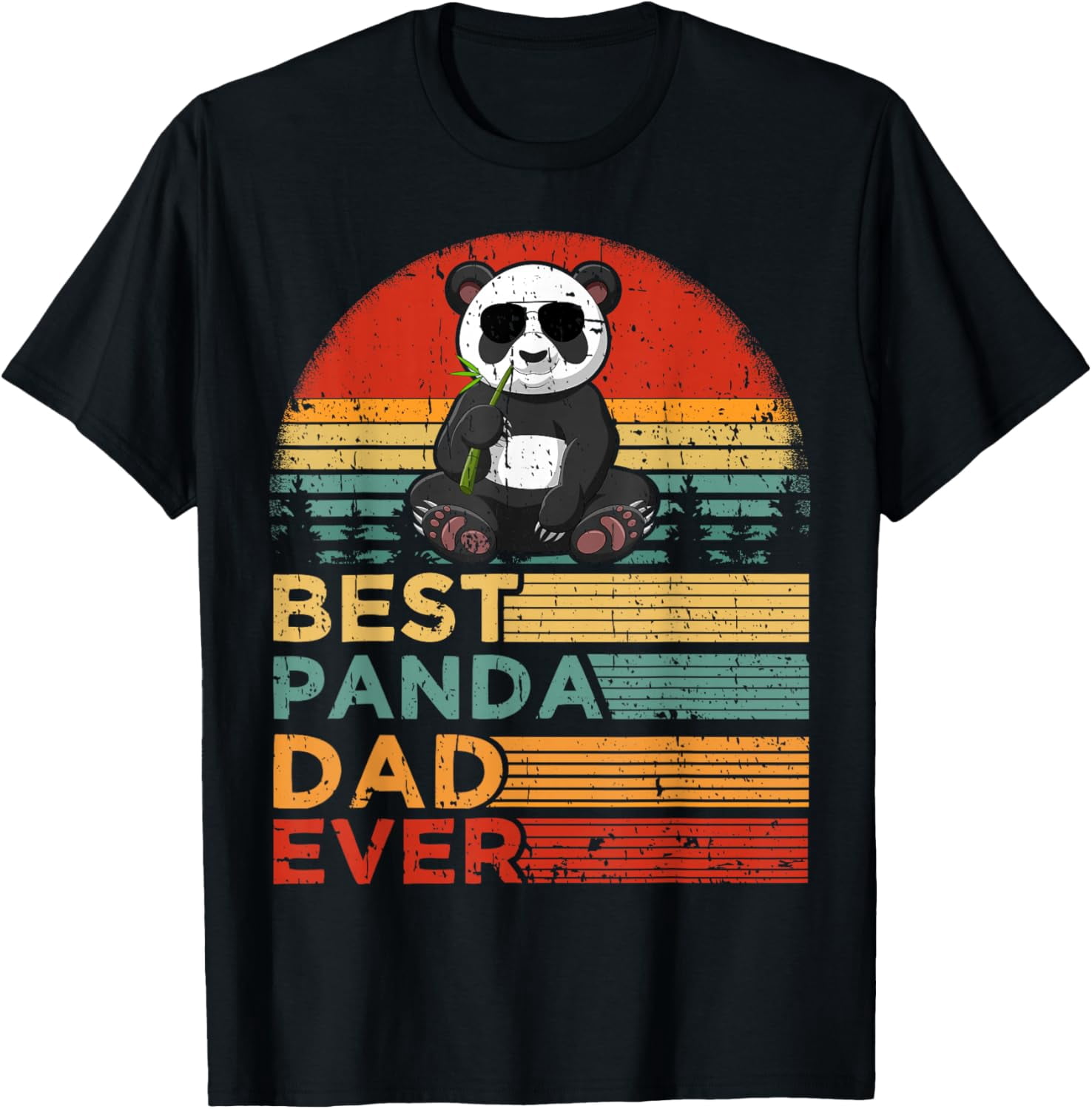 Best Panda Dad Ever Funny Vintage Panda Father's Day T-Shirt- Classic ...