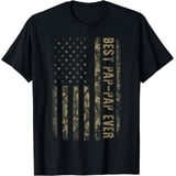 Best Pap Pap Ever Camouflage American Flag Father's Day T-Shirt ...
