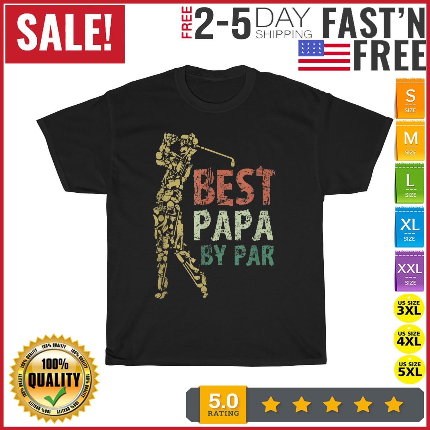 Best Papa By Par Golf Vintage T Shirt Men Fashion 2023 Women T Shirt ...