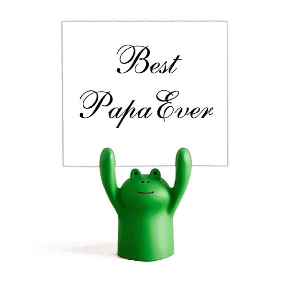 Best Papa Ever Quote Art Deco Fashion Memo Holder Cartoon Animal Frog ...