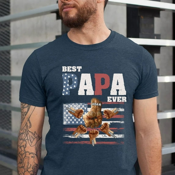 Best Papa Ever Shirt, Gift For Father Best Dad Ever, Father's Day Shirt ...