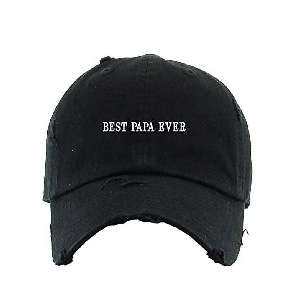 Best Papa Ever Vintage Baseball Cap Embroidered Cotton Adjustable ...