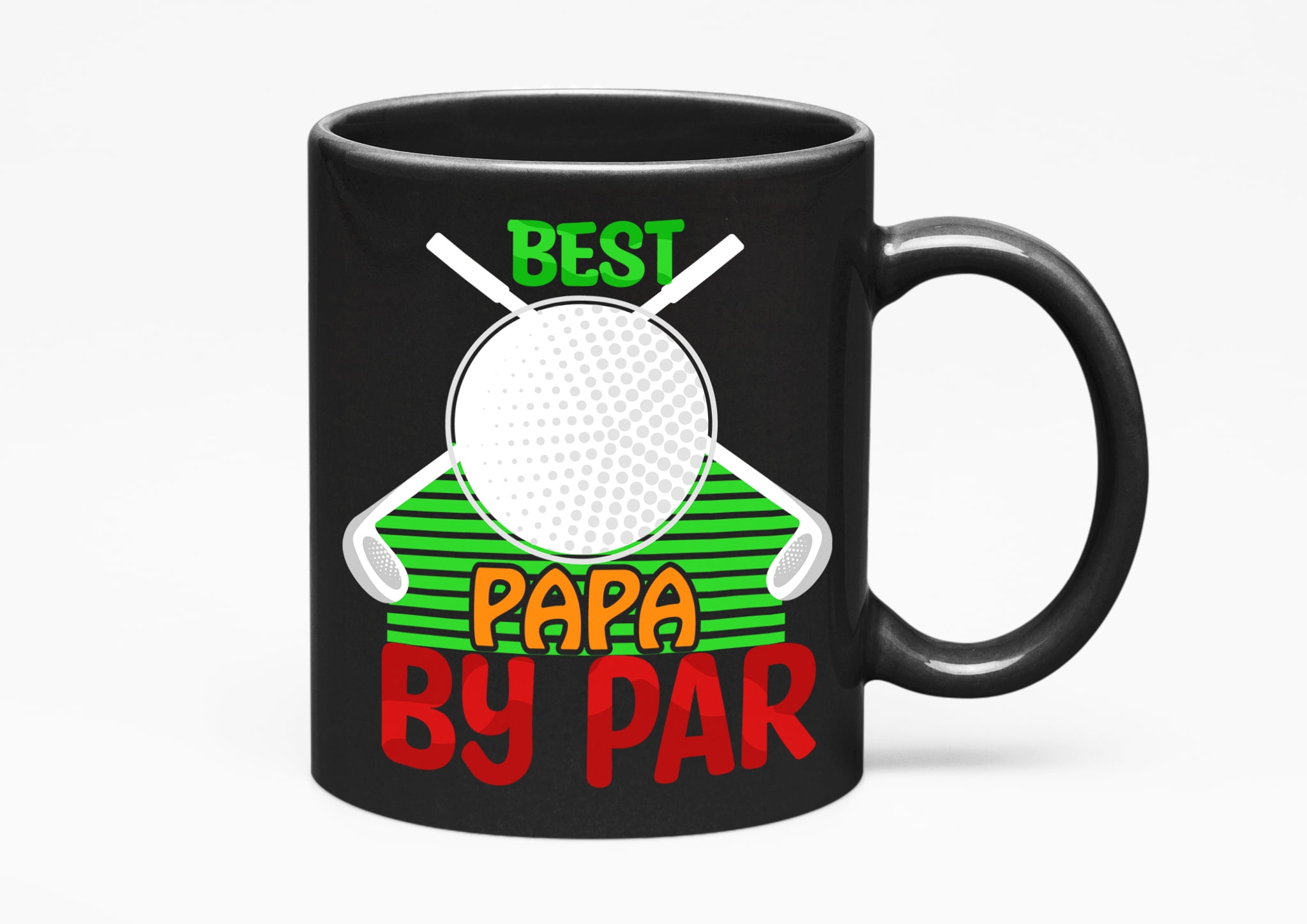 Best Papa by Par Pun Quote with Ball & Clubs, Golf Player, Golfing or ...