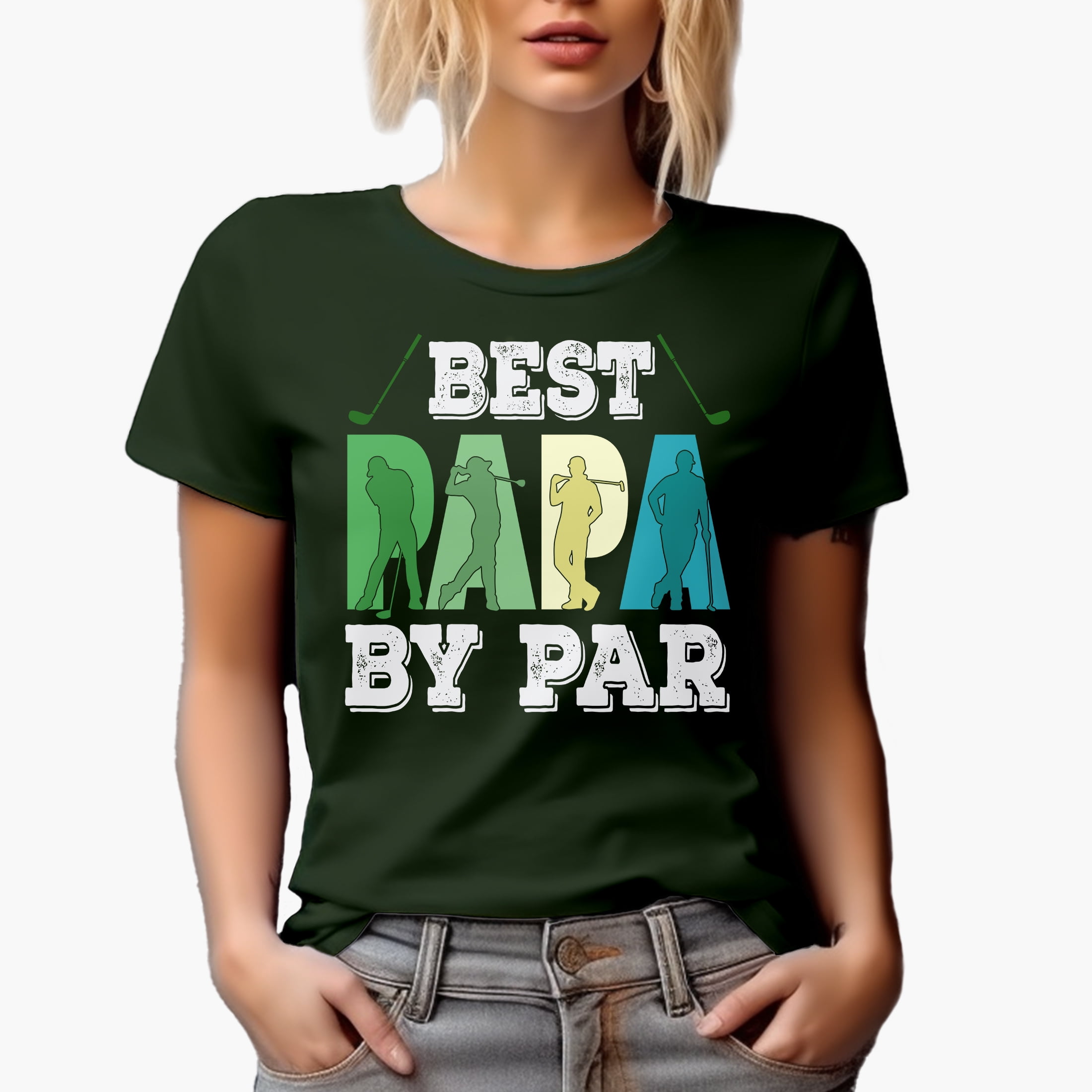 Best Papa by Par with Clubs and Man or Male Golf Player, Golfing or ...