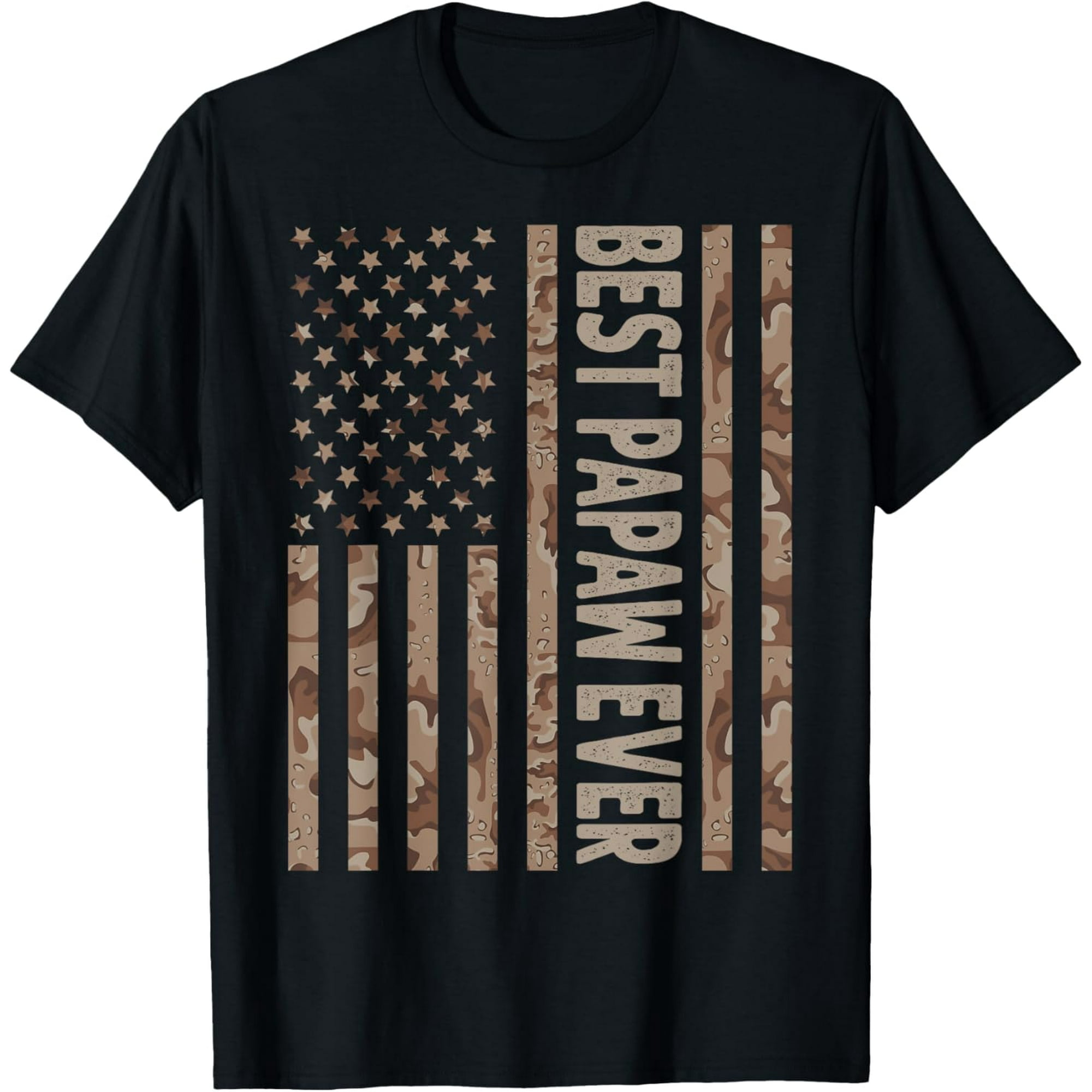 Best Papaw Ever US American Flag Funny Grandpa Father's Day T-Shirt ...