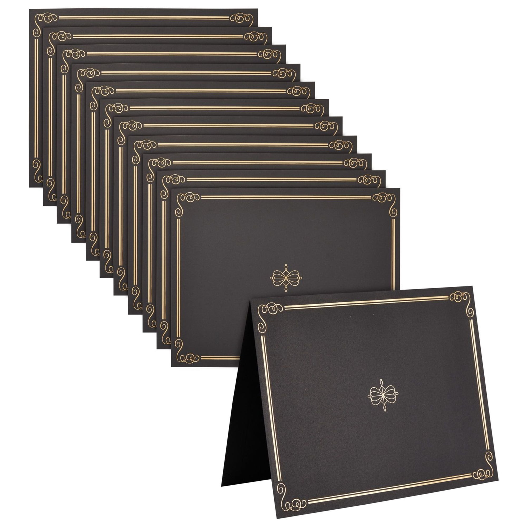 12-Pack Black Certificate Holders - For Graduation, Diploma, Employee ...