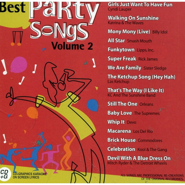 Best Party Songs Volume 2 Karaoke CD+G Audio CD - Walmart.com