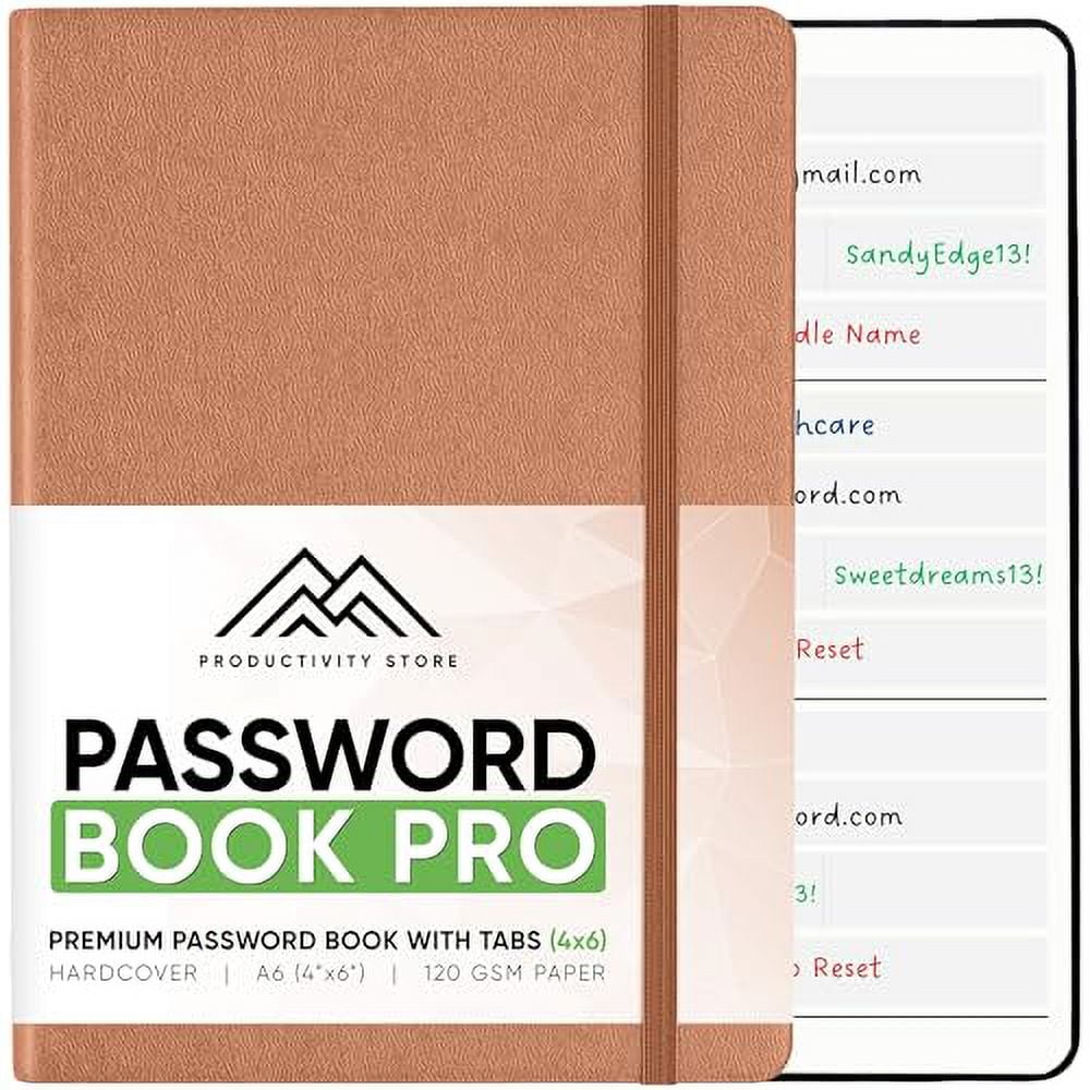 Best Password Book with Alphabetical Tabs | Small Password Book ...