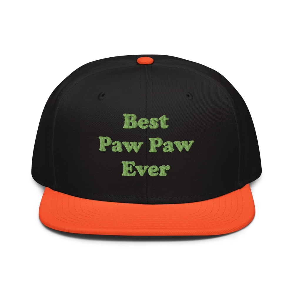 Best Paw Paw Ever Snapback Hat (Orange / Black / Black) - Walmart.com