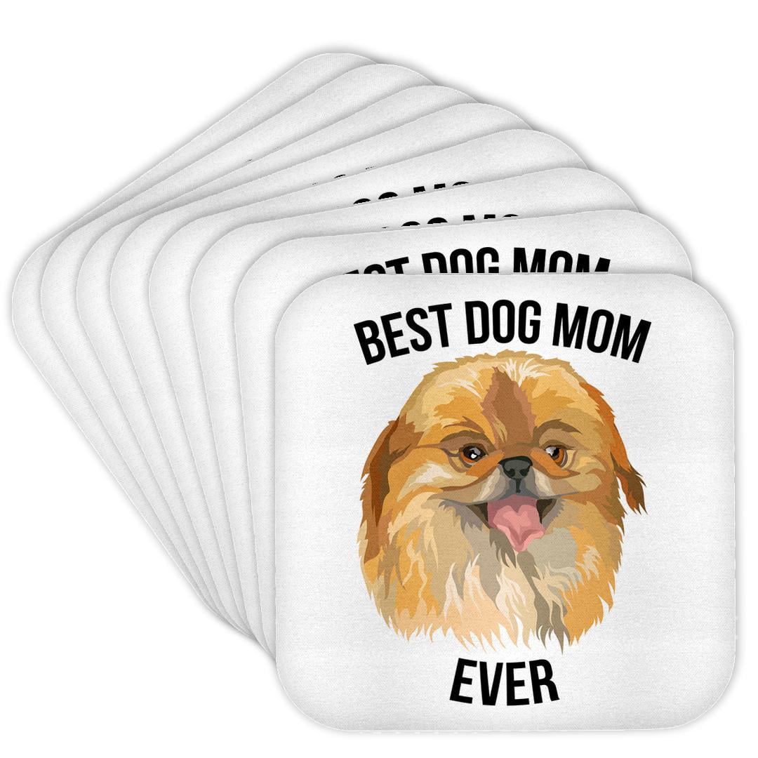3drose, Best Pekingese Dog Mom Ever, Set of 8 Coasters - Soft - Walmart.com