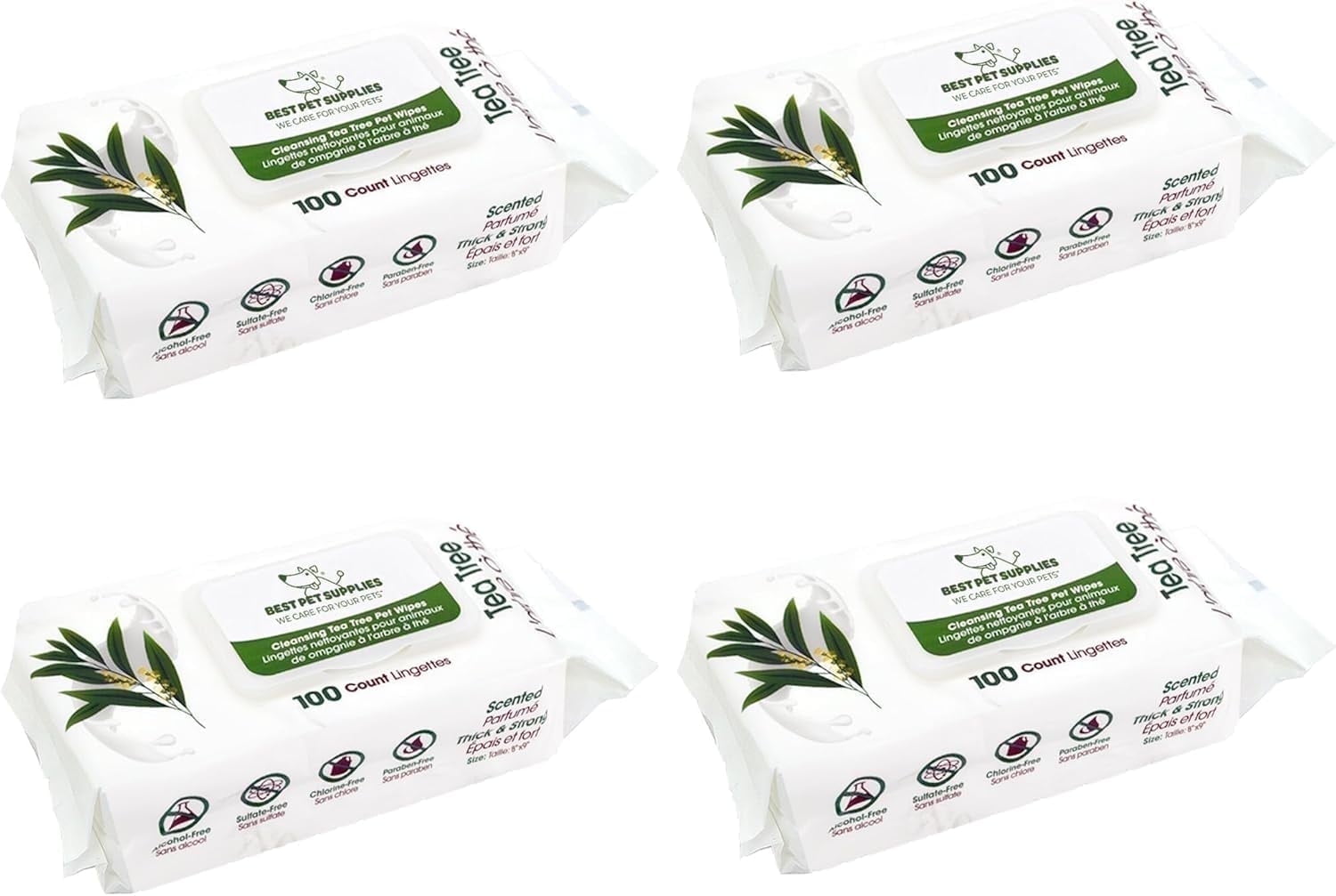 Best Pet Supplies Cat and Dog Cleaning Wipes in Resealable Pouch ...