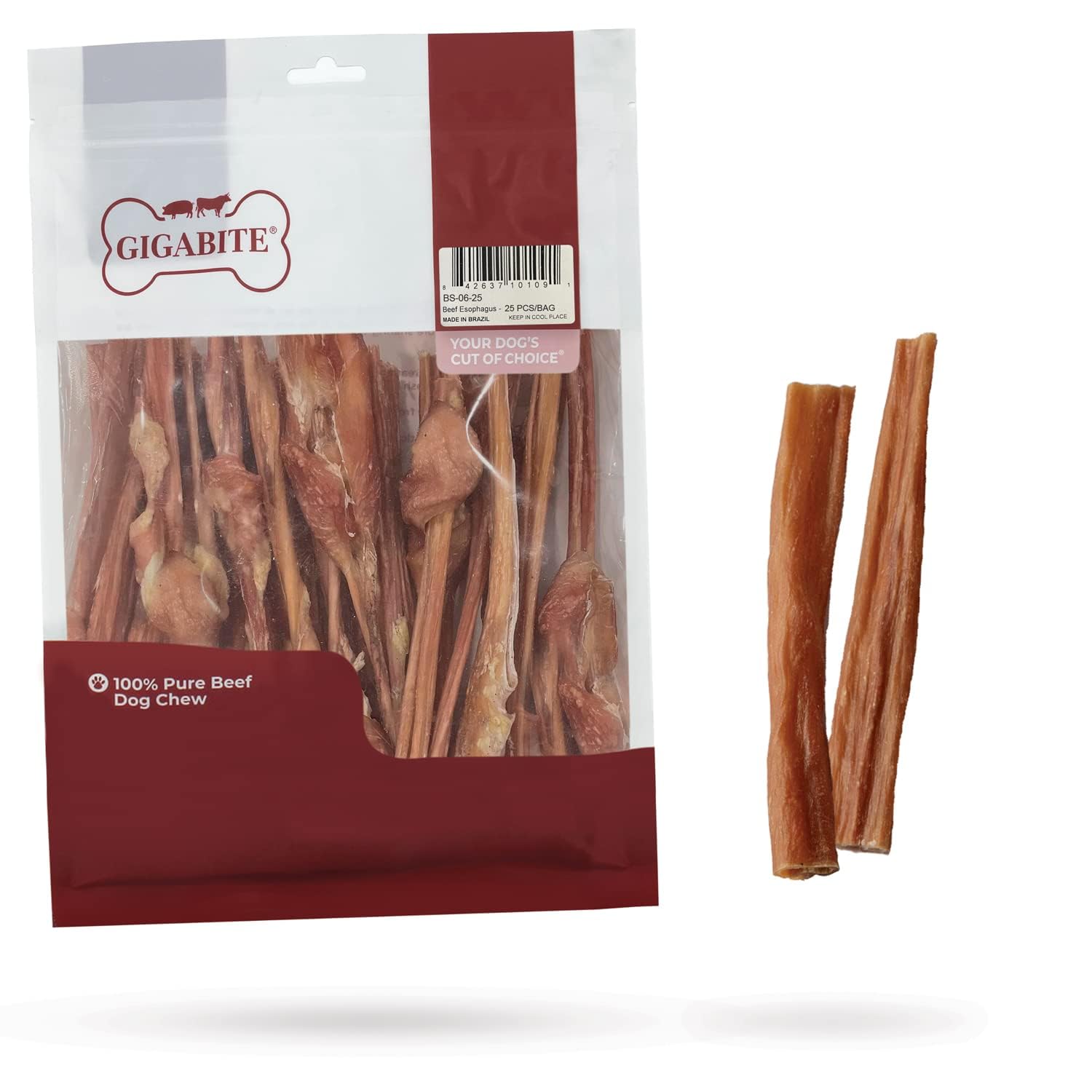 Best Pet Supplies GigaBite IRF13 6 Inch All Natural Beef Bladder Sticks ...