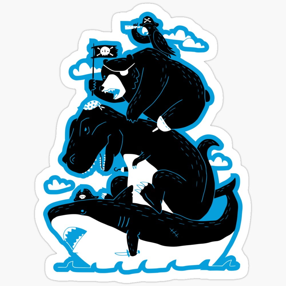 Best Pirates Sticker Phone Decal Water Bottle Stickers Car Decals ...