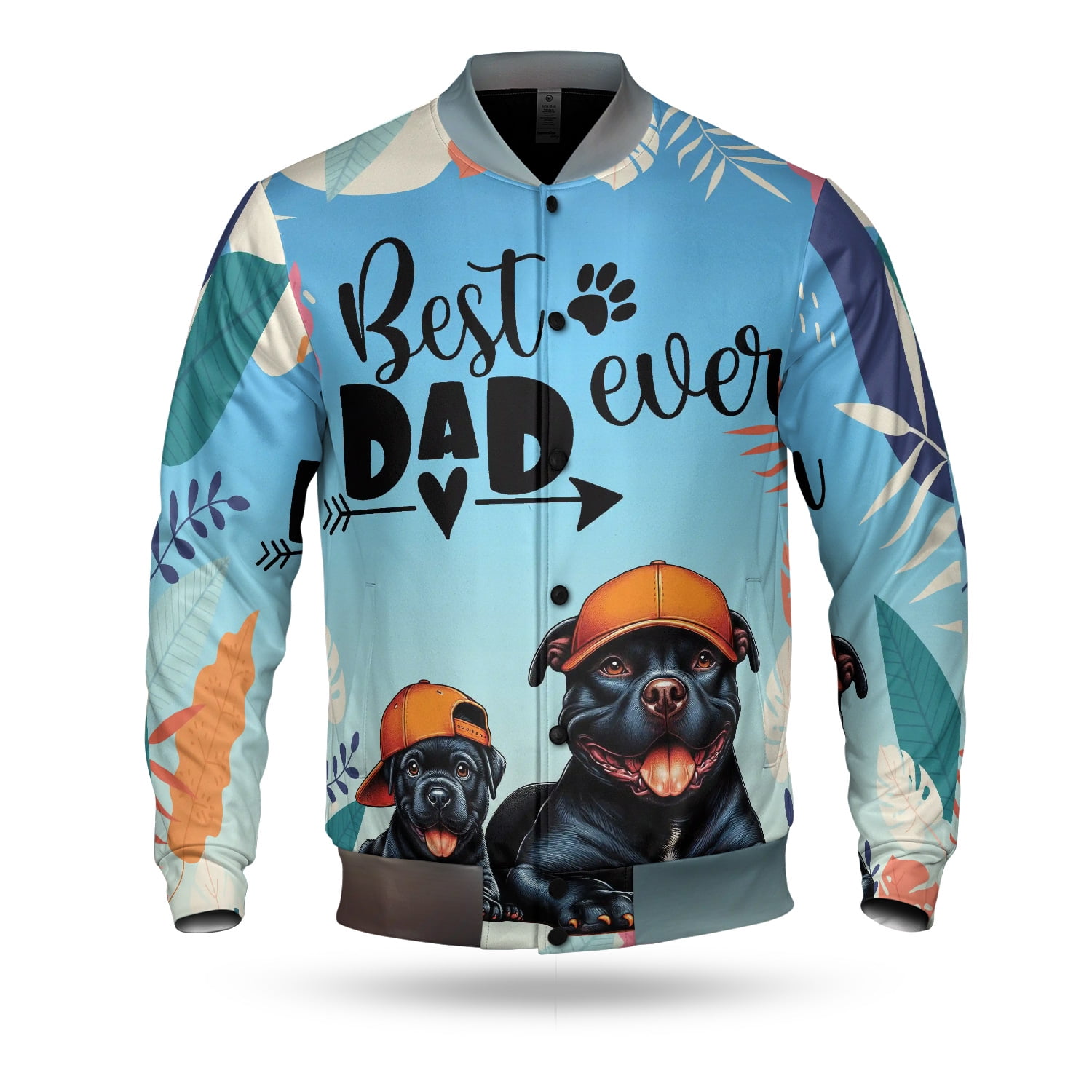 Best Pitbull Dad Ever Happy Father's Day All Over Print 3D Baseball ...