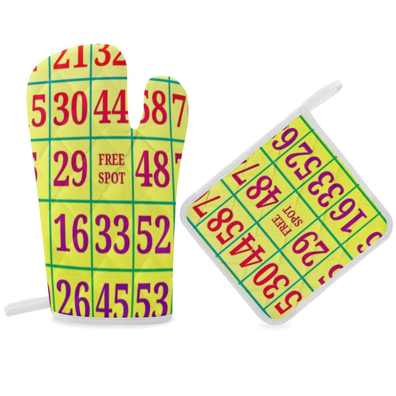 Best Play Bingo Oven Gloves And Pots Stand Set Oven Gloves And Pot ...