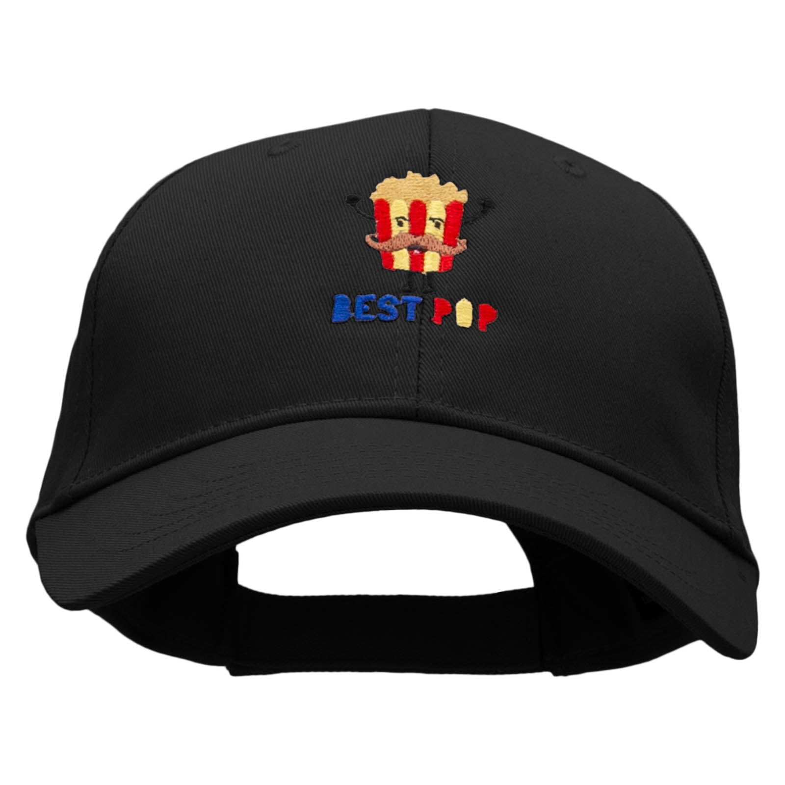 Best Pop Embroidered Low Profile Structured PET Spun Cap - Black OSFM ...