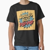 Best Pop-Pop Classic Clean Outline Font Aesthetic Modern Style Unisex T ...