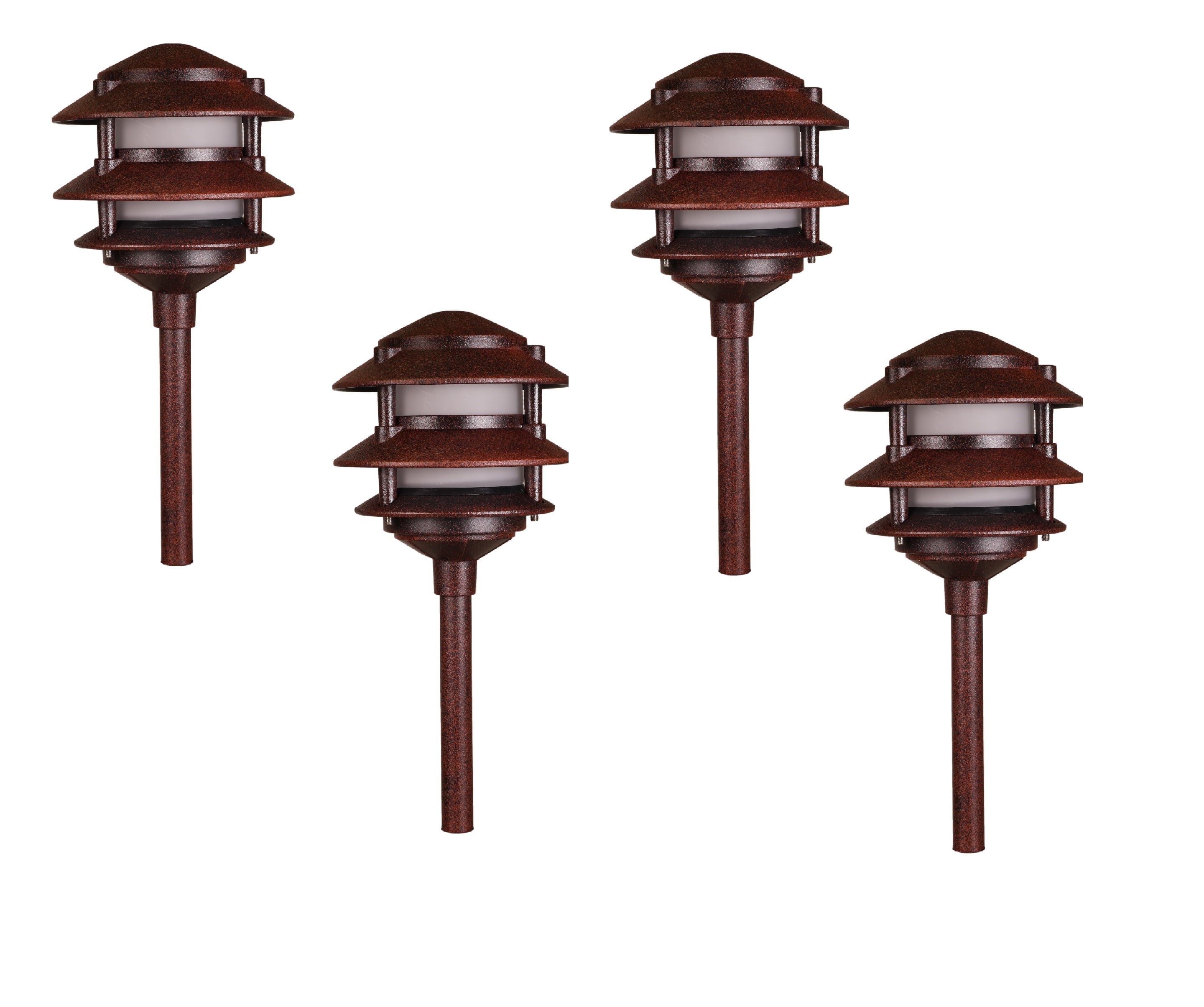 Best Pro Lighting Electric Rust LED Landscape and Walkway Light (Set of ...