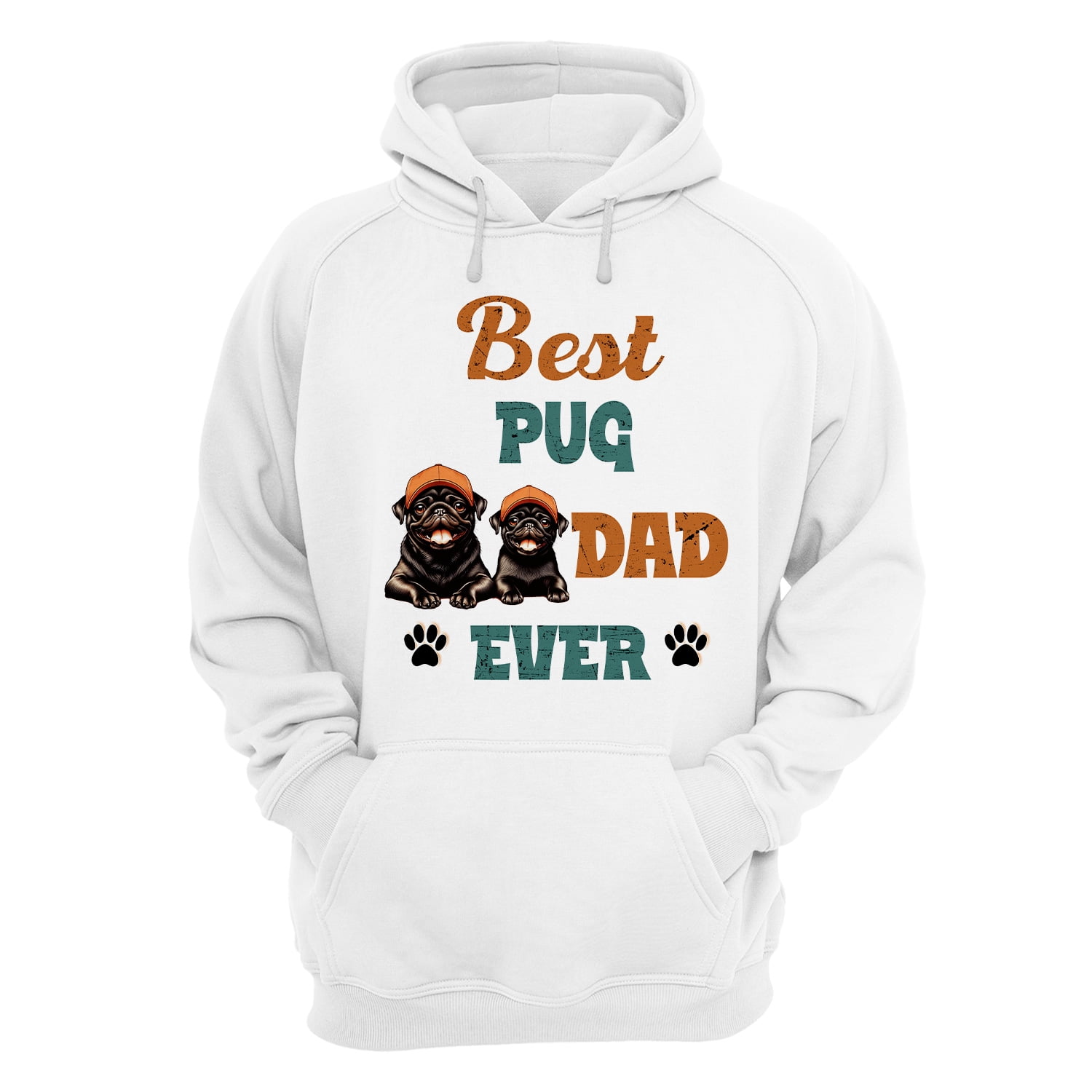Best Pug Dad Ever Happy Father's Day Hoodie Unisex Merch Hoodies Dog ...