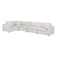 Best Quality Furniture Modular 5 Piece Sectional in Cream Boucle Fabric ...