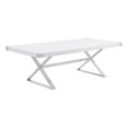 Best Quality Furniture White Wood Dining Table With Stainless Steel ...