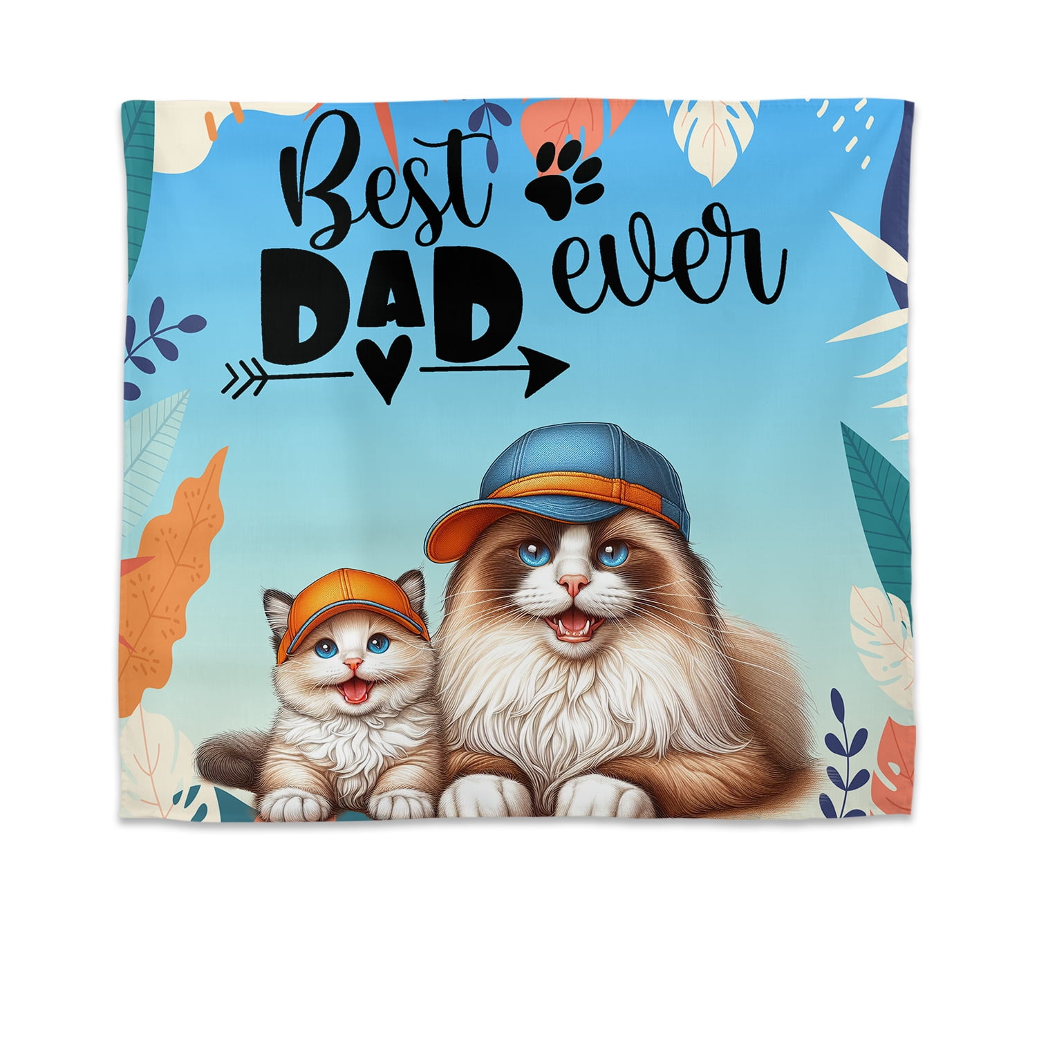 Best Ragdoll Dad Ever Happy Father's Day Tapestry Cat Lover Kitten ...