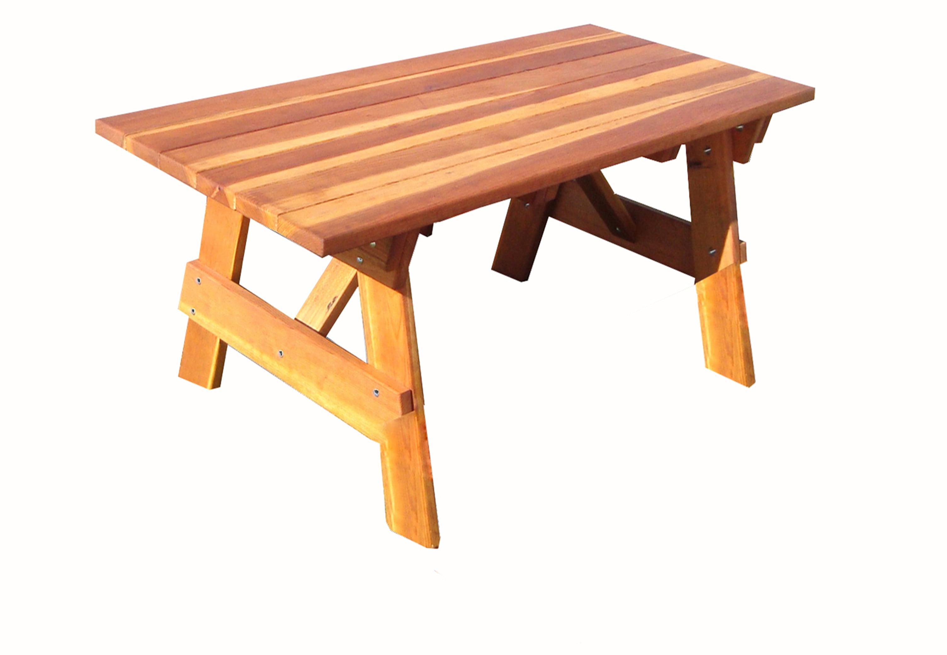 Best Redwood 60 in. Douglas Fir Wood Picnic Table - Walmart.com