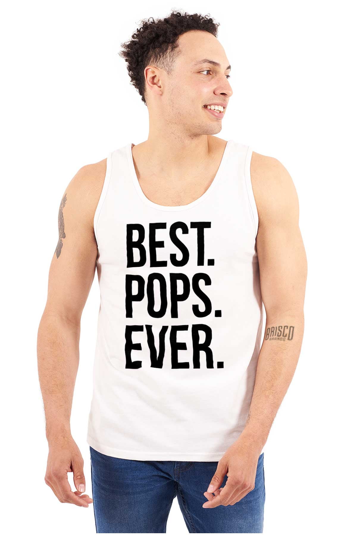 Best Pops Ever Dad Grandpa Far Day Men Big & Tall Tank Top Brisco ...