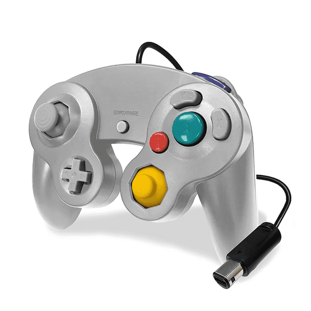 RetroFam Gamecube Controller, Silver, Ergonomic Design, Analog Sticks ...