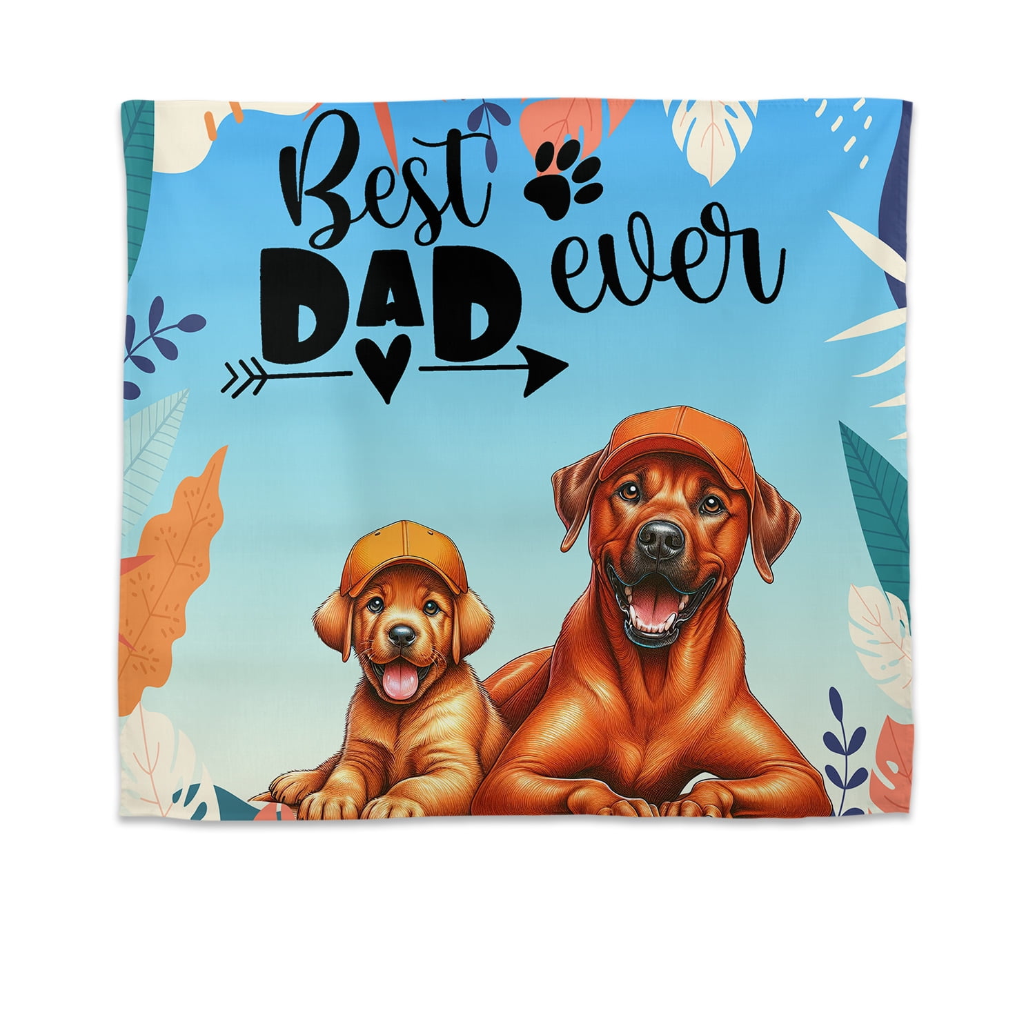 Best Rhodesian Ridgeback Dad Ever Happy Father's Day Tapestry ...