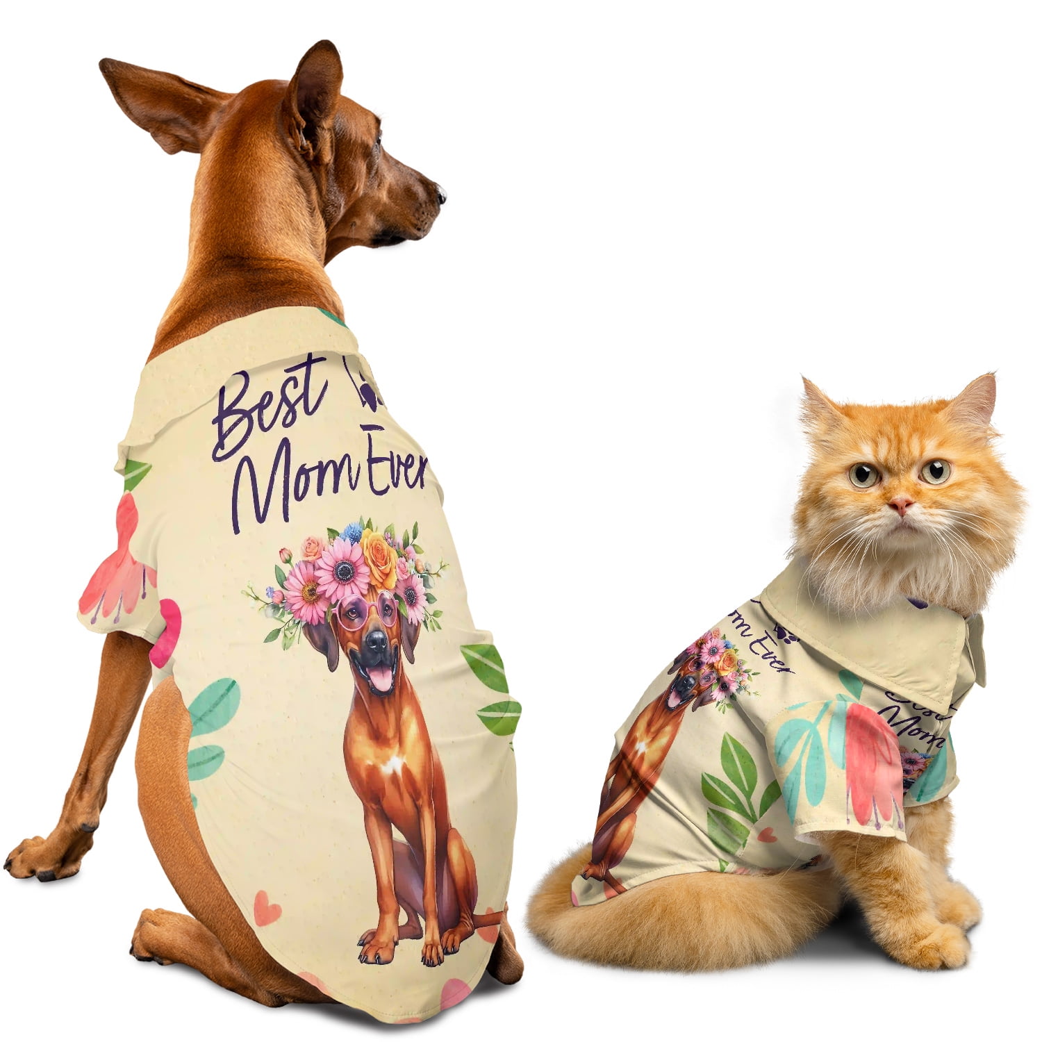 Best Rhodesian Ridgeback Mom Ever Happy Mother's Day Hawaiian Summer ...