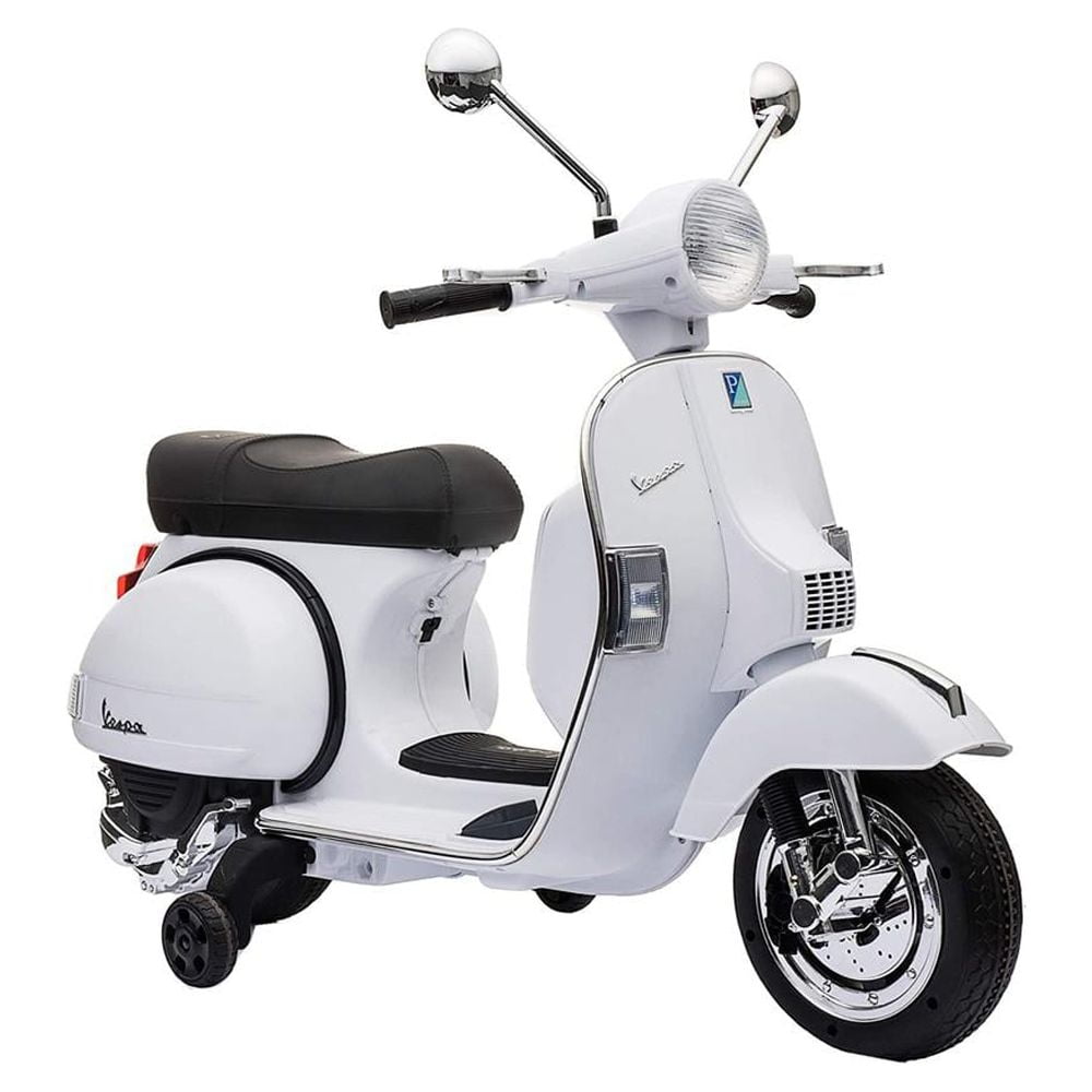 Best Ride On Cars - Battery Powered Vespa Scooter for Kids with Leather ...