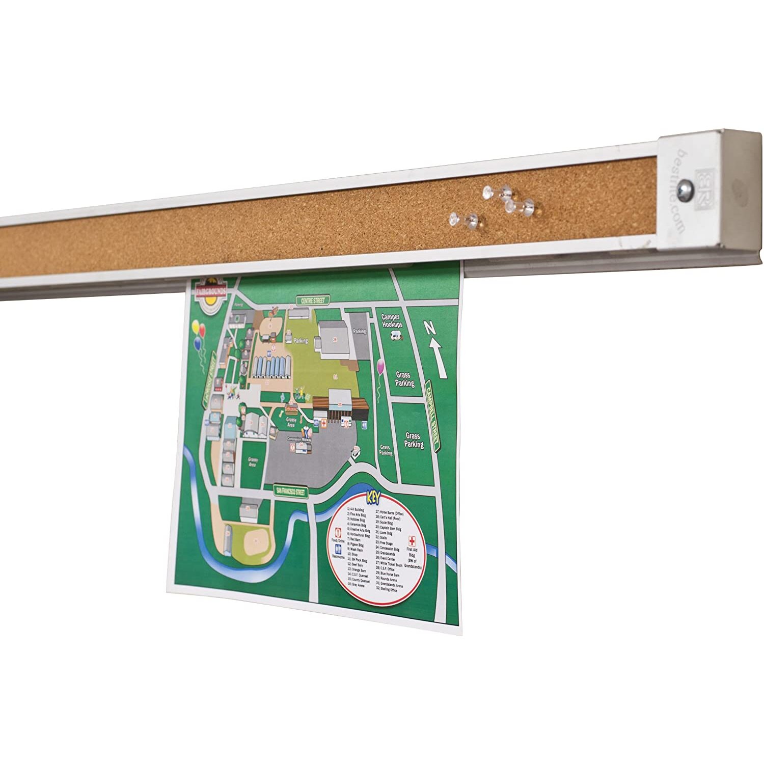 Best-Rite Tackless Paper Holder,72"W,Tan Board,PK6 504-6 - Walmart.com