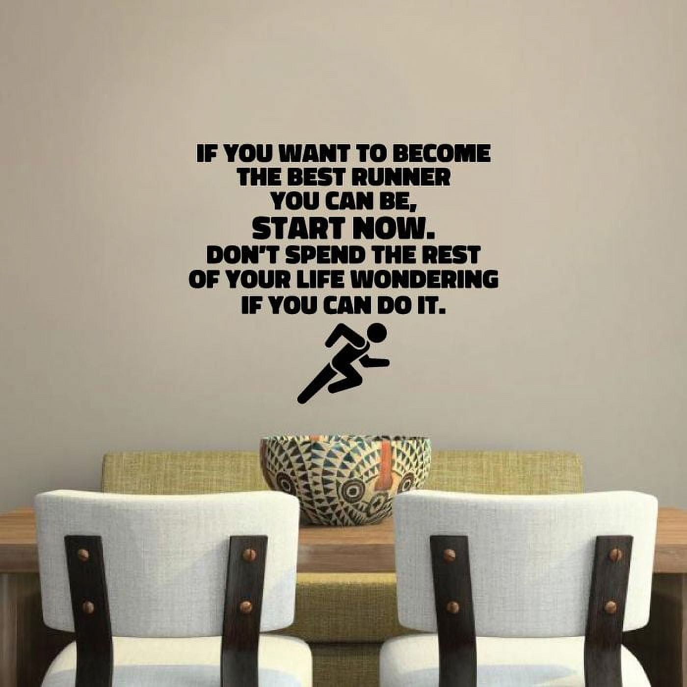 Best Runner Start Now Quote Wall Sticker Room Vinyl Wall Art Decals ...
