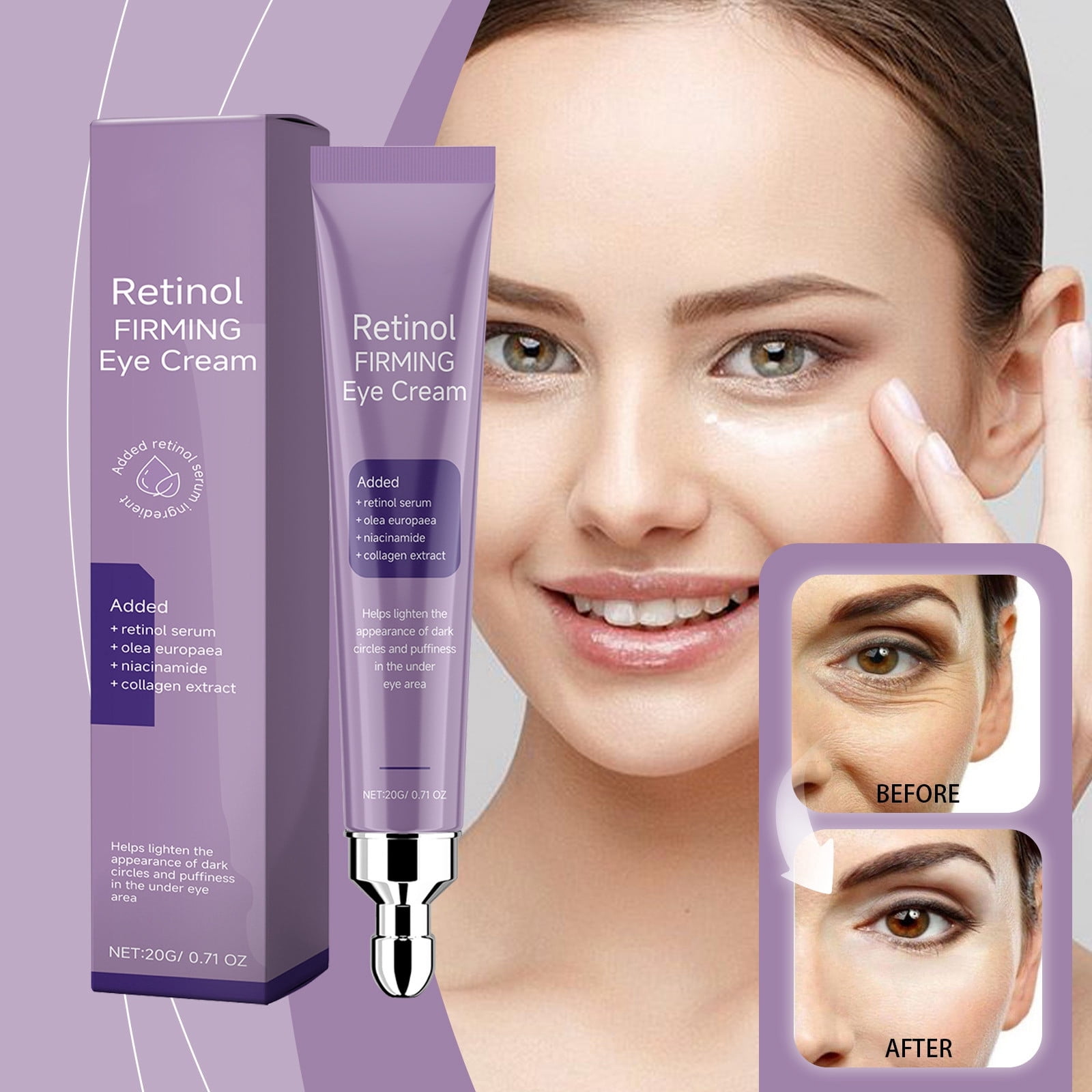 Best Sale! Retinol Firming Eye Cream De-puffs The Eye Area, Lifts And ...