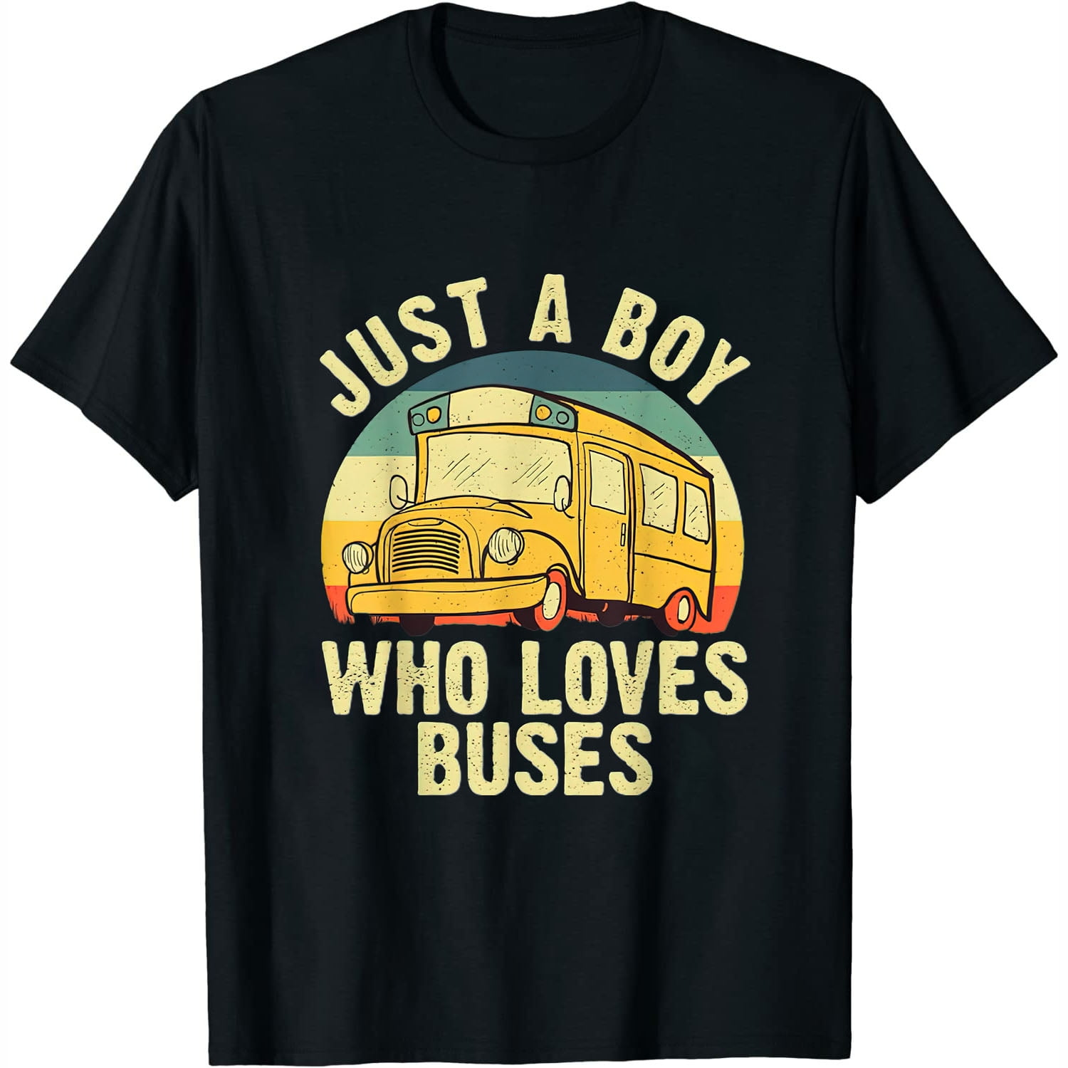 Best School Bus For Boys Kids Toddler Yellow Bus Lover Buses T-Shirt ...