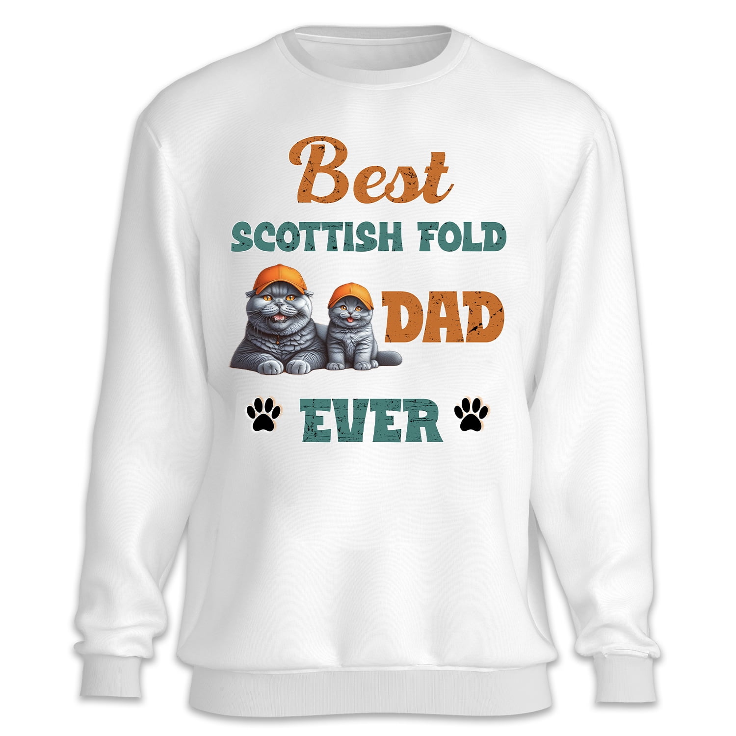 Best Scottish Fold Dad Ever Happy Father's Day Sweatshirt Unisex Merch ...