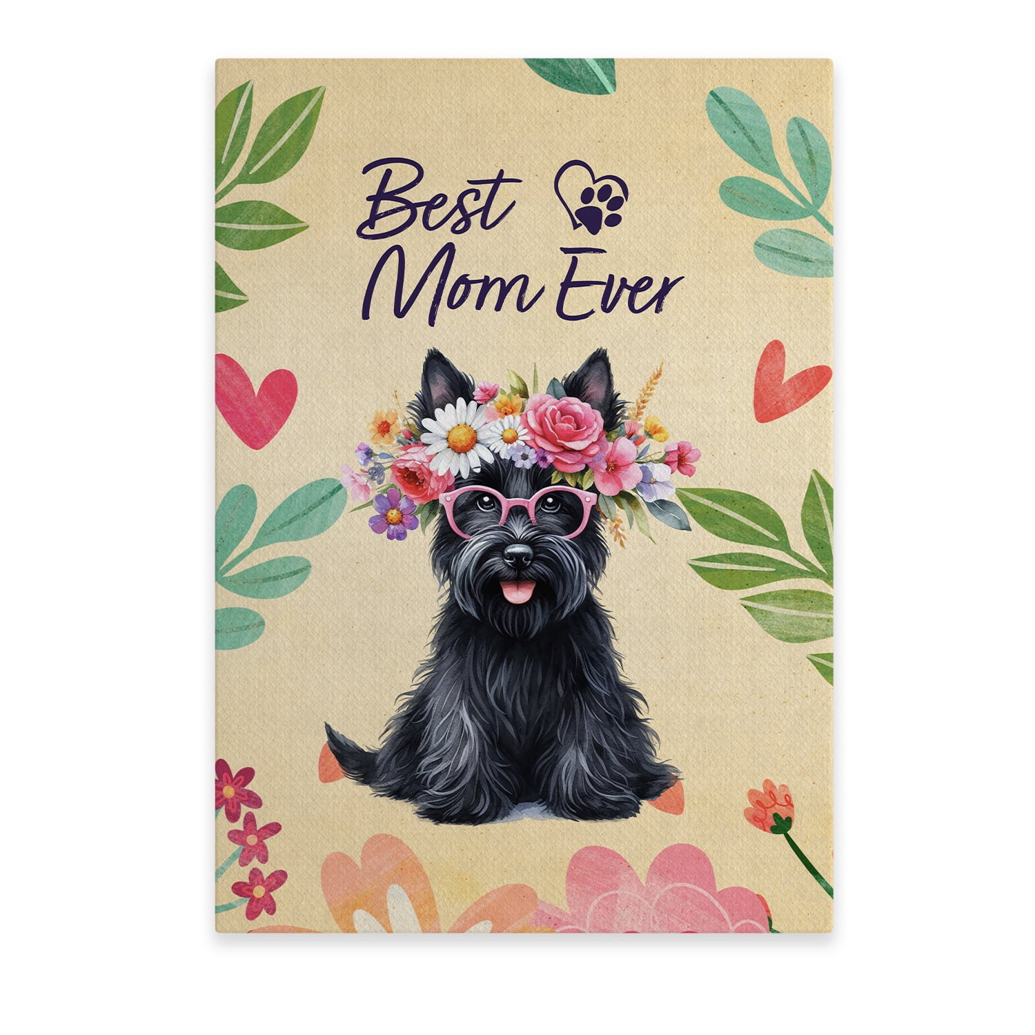 Best Scottish Terrier Mom Ever Happy Mother's Day Vertical Matte Canvas ...