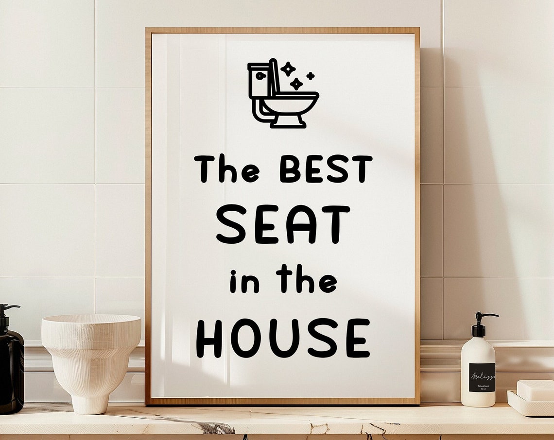 Best Seat In The House Poster!Boho, Minimalist Modern Art, Boho ...