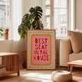 Best Seat In The House Bathroom Print, Cheeky Typography Poster ...