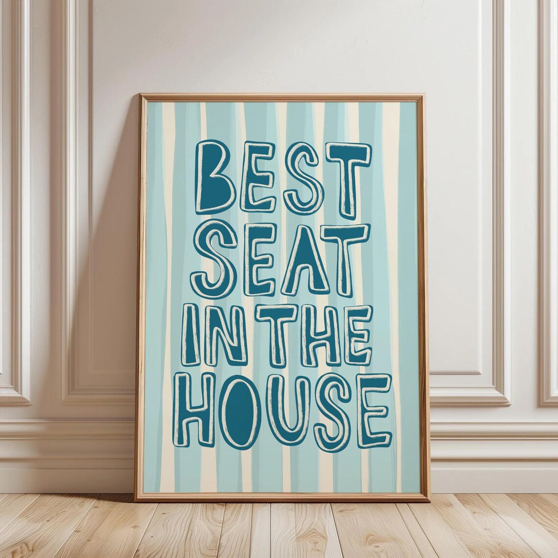 Best Seat in House Funny Bathroom Bold Typography Cheeky Decor Guest ...